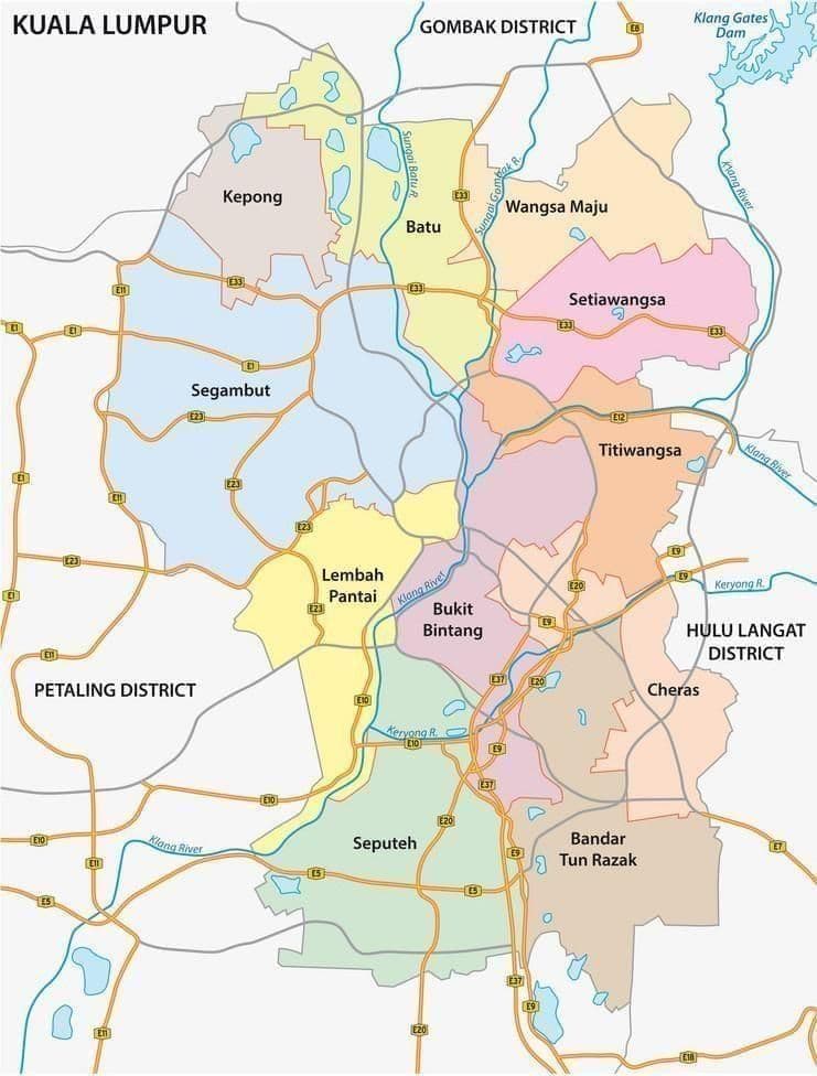 Kuala Lumpur (KL) streets map | Kuala Lumpur (KL) Map 360